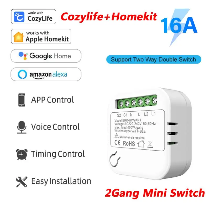 Apple-Homekit-Cozylife-WiFi-Mini-Smart-Switch-2-Gang-DIY-2-Way-Control ...