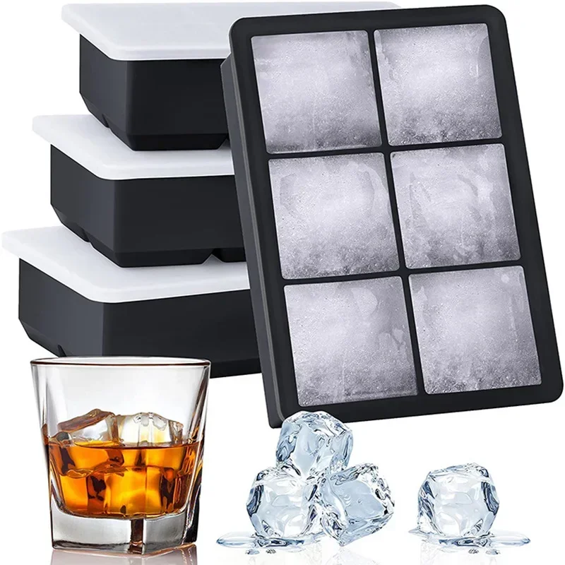 4-6-8-15-Grid-Big-Ice-Tray-Mold-Giant-Jumbo-Large-Food-Grade-Silicone ...