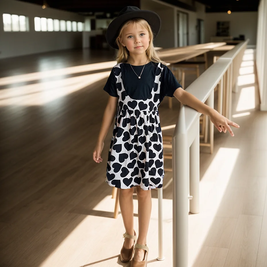 Dress-For-Girls-Heart-Pattern-Girls-Dresses-Summer-Dress-For-Kids ...