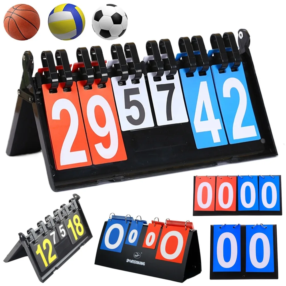 2-4-6-Digit-Sports-Scoreboard-Manual-Score-Flip-Cards-Score-Counter-for ...