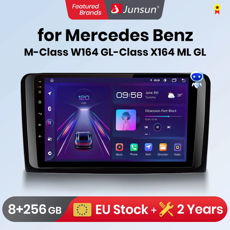 Junsun V1 Pro 8G+256G For Mercedes Benz M Class W164 GL Class X164 ML ...