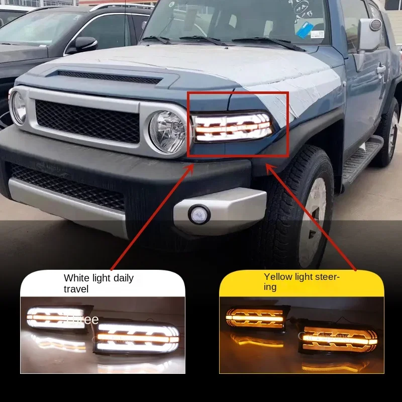 For-Toyota-FJ-CRUISER-2007-2021-modified-version-LED-daytime-running ...