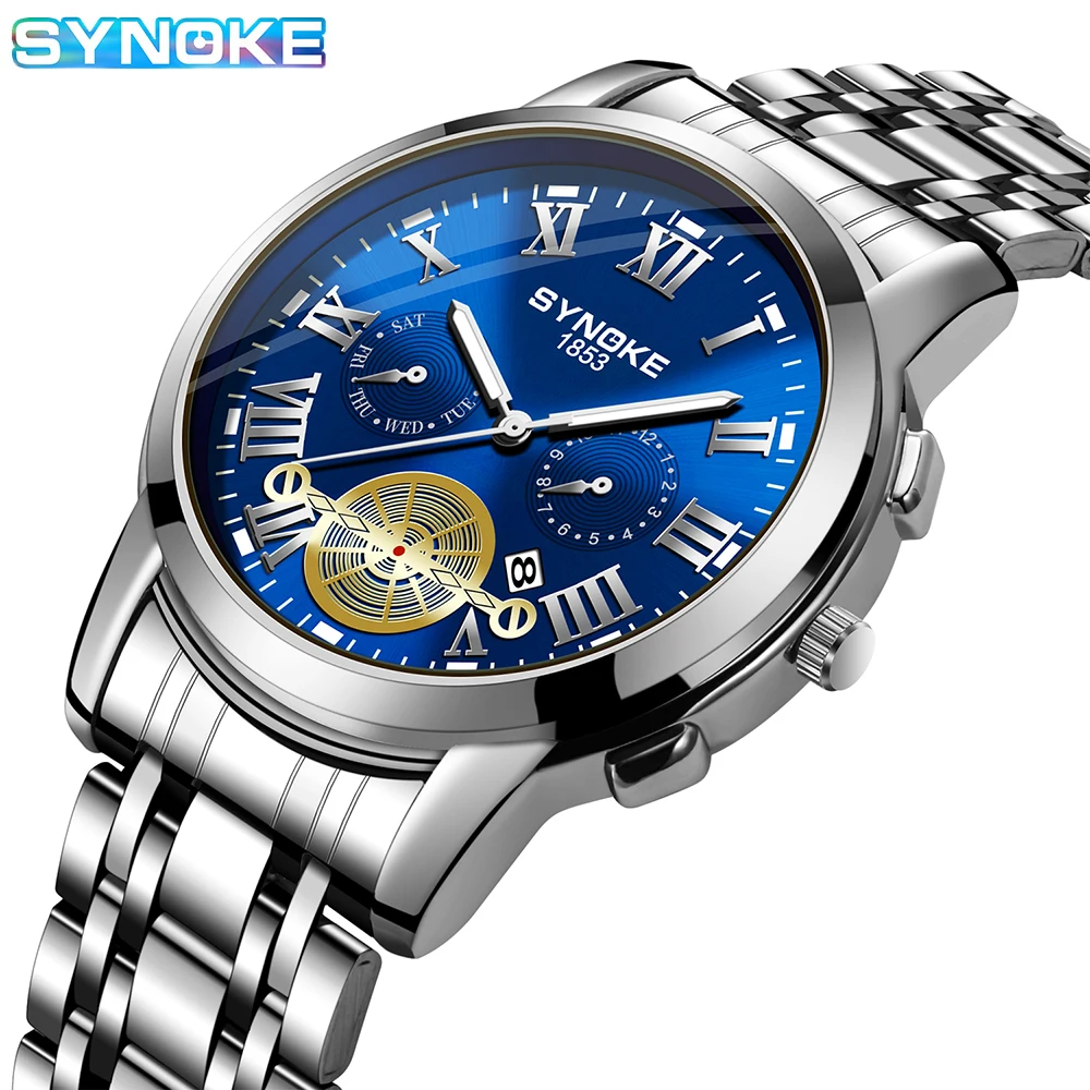 Synoke-Non-Automatic-Movement-Sports-Waterproof-Quartz-Watch-round ...