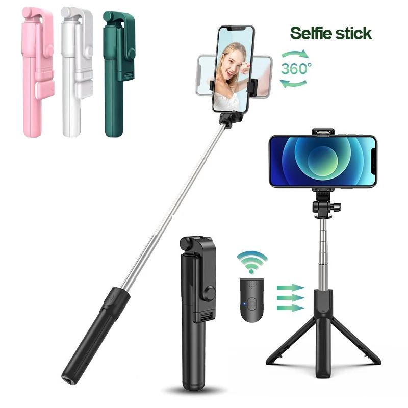 Selfie-Stick-Tripod-Wireless-Bluetooth-Remote-Control-Telescopic ...