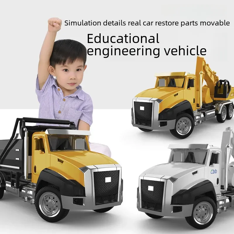 Alloy-Engineering-Vehicle-Set-Toy-Alloy-Car-Models-Including-Excavator ...