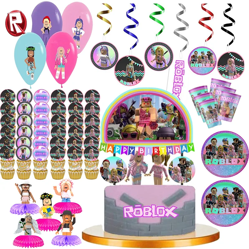 Pink Roblox-Themed Birthday Decoration: The Ultimate Design Tarpaulin ...