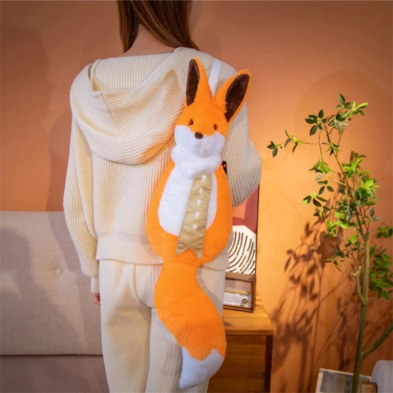 46cm-Cartoon-Plush-Fox-Bag-Stuffed-Soft-Cute-Animal-Backpack-Sky ...