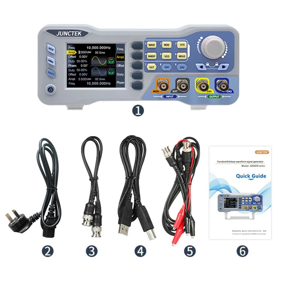 DDS Function Signal Generator Frequency Sweeper Frequency Counter 2Ch ...