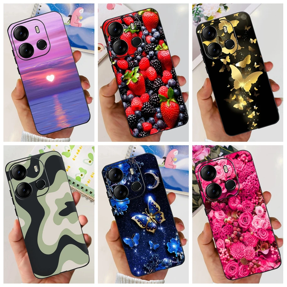 For Infinix Smart 7 Case 2023 X6515 Fashion Butterfly Fundas Silicone ...