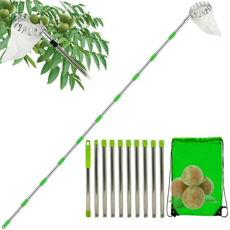 Fruit-Picker-Basket-Metal-Fruit-Picker-With-Telescopic-Extendable-Pole ...