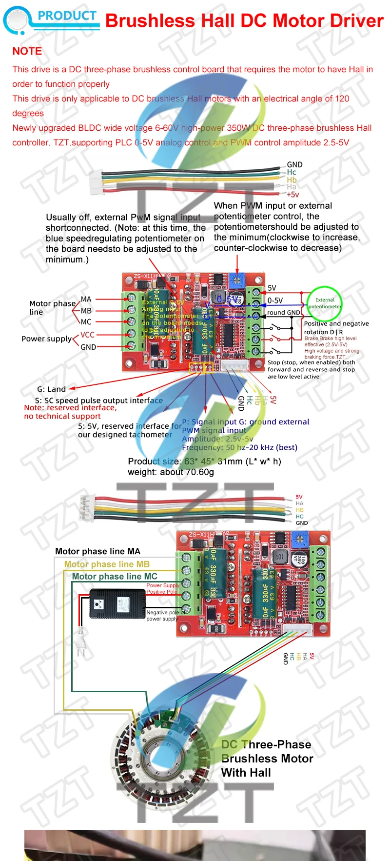 Контроллер двигателя GREATZT для бесщеточных двигателей DC | AliExpress
