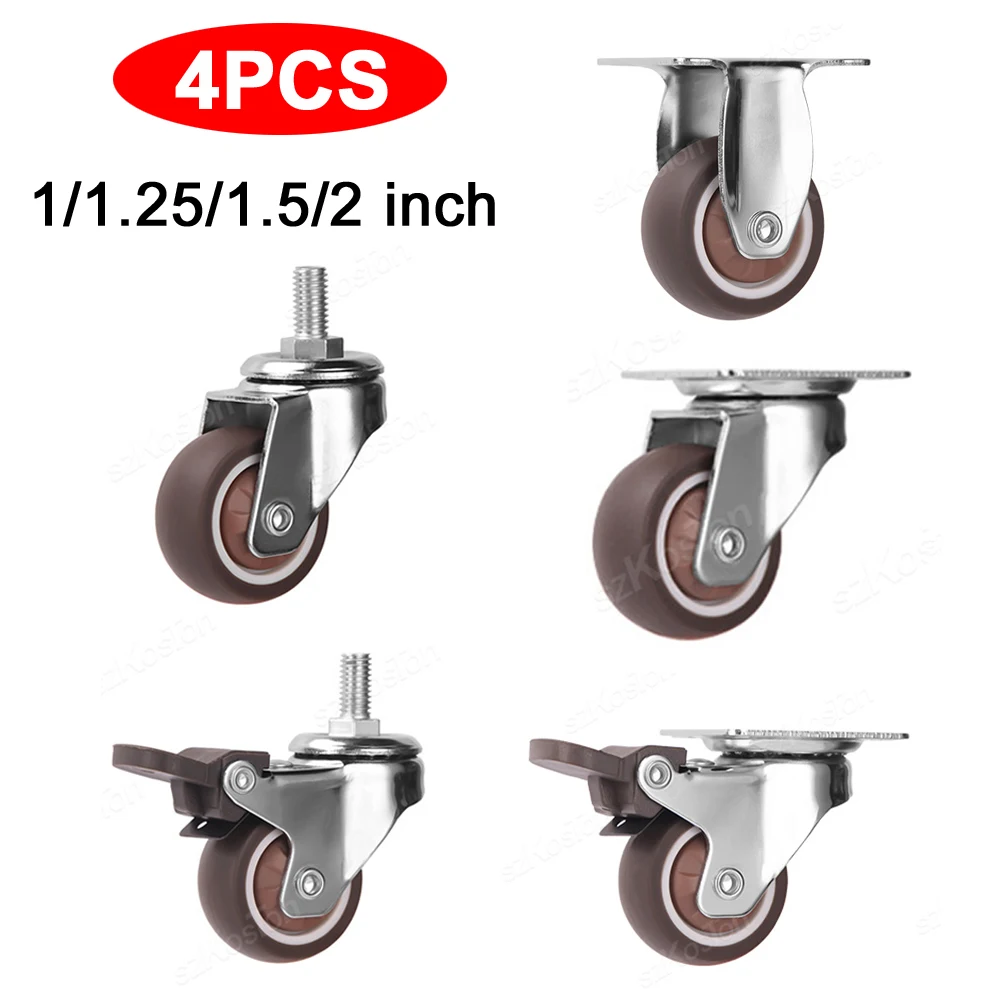 4PCS-1-2Inch-Furniture-Wheels-Caster-Heavy-Universal-Mute-Wheel-360 ...
