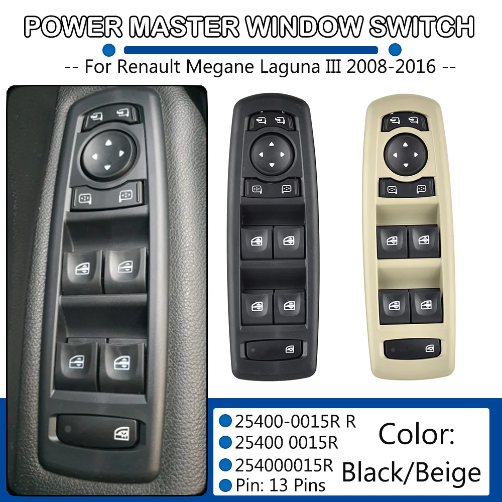 Electric Power Master Window Switch 254000015R 25400-0015R For Renault ...