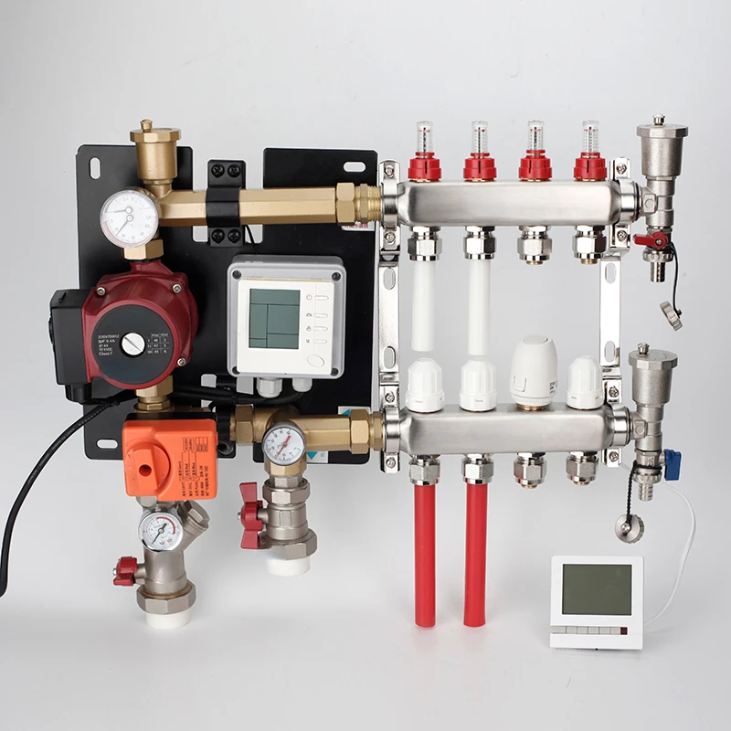 Floor-Heating-Set-Water-Distributor-Intelligent-Temperature-Control-Mixing-Center-System-Speed ...