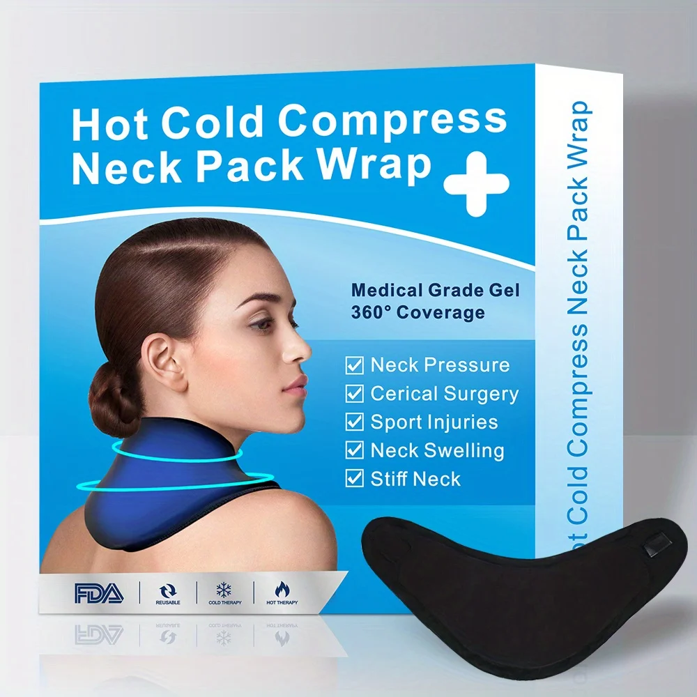 Reusable Gel Ice Pack for Neck Shoulders Neck Ice Pack Wrap Cold ...