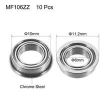 10pcs MF63 MF74 MF85 MF93 MF104ZZ MF105ZZ MF106 MF115 MF117 ZZ MF95zz 5x9x3mm Flanged Ball ...