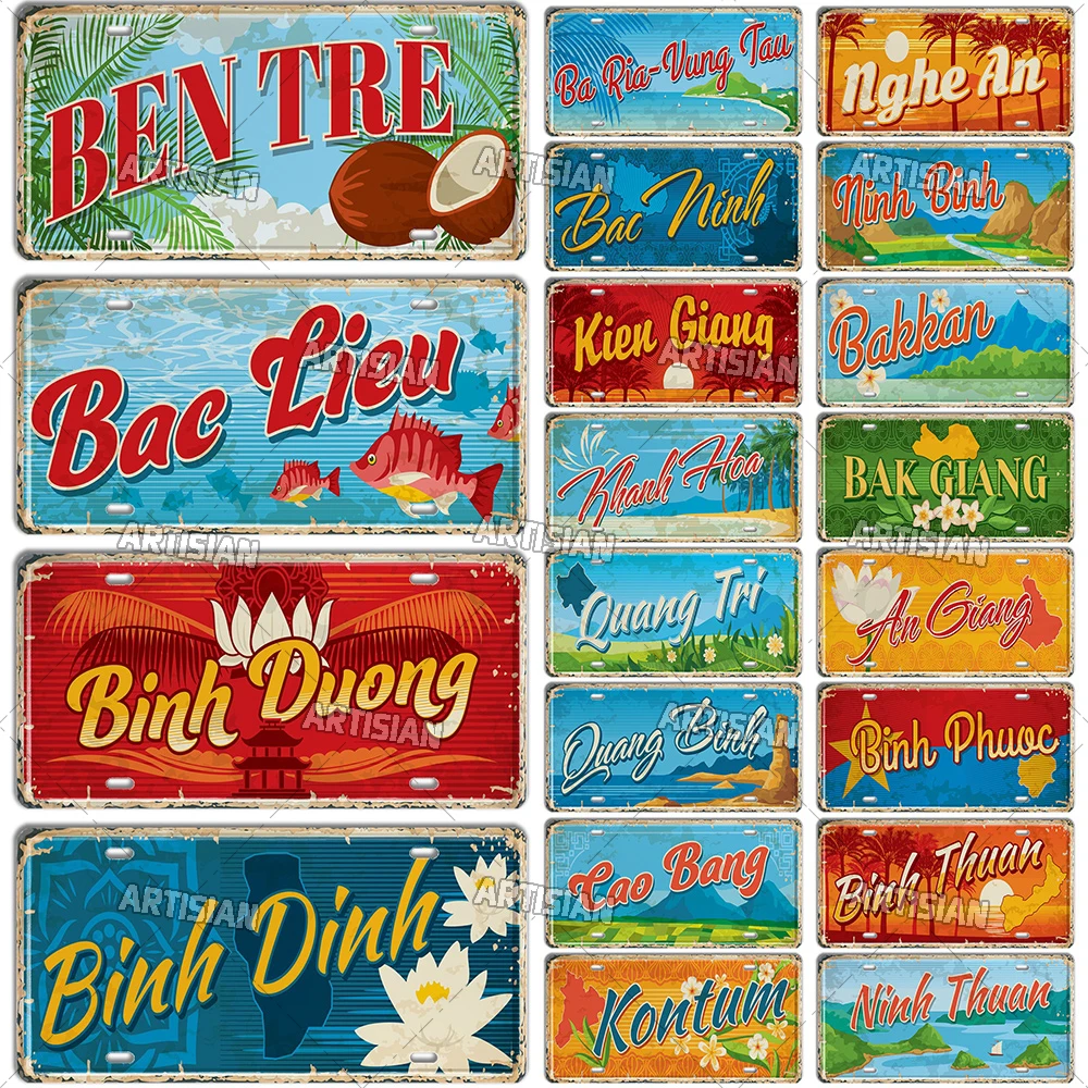 Artisian VIETNAM Landmark License Plate City Decorative Vehicle Plate ...