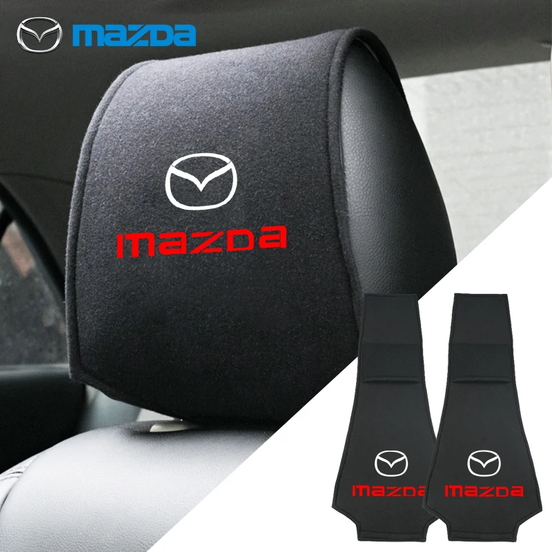 Car Logo Headrest Cover Seat Neck Mat Sleeve Pillow Protector Case for ...