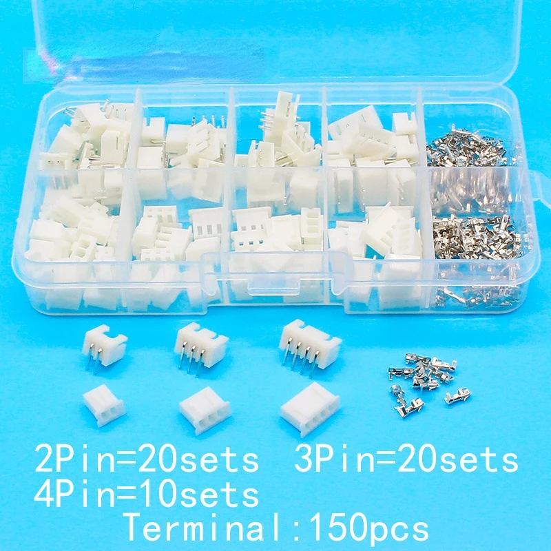 50-sets-Kit-in-box-2p-3p-4pin-Right-angle-2-54mm-Pitch-Terminal-Housing ...