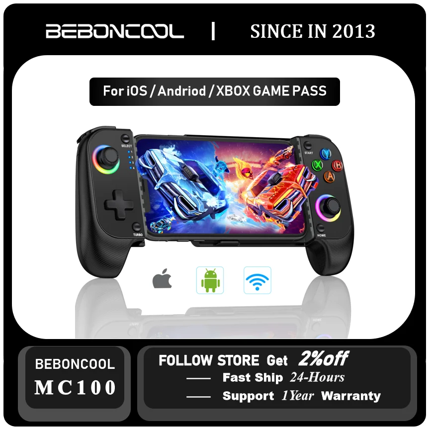 BEBONCOOL-MC100-RGB-Wireless-Bluetooth-connection-for-Cloud-Gaming-Xbox ...