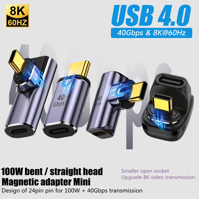 Magnetic-USB4-OTG-Type-C-Adapters-40Gbps-8K-60Hz-Magnet-Converter-For ...