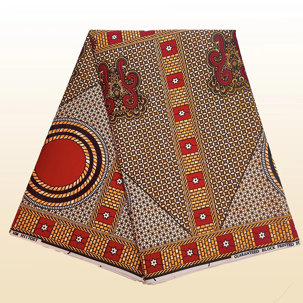 Tela de cera Ankara de 6 yardas, tela de impresión de cera africana de ...