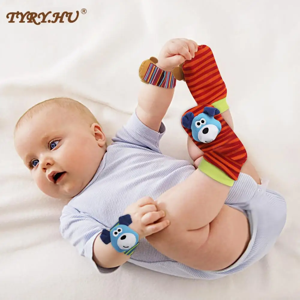 Baby Toys 0 6 12 Months Cute Stuffed Animals Baby Rattle Socks Wrist ...