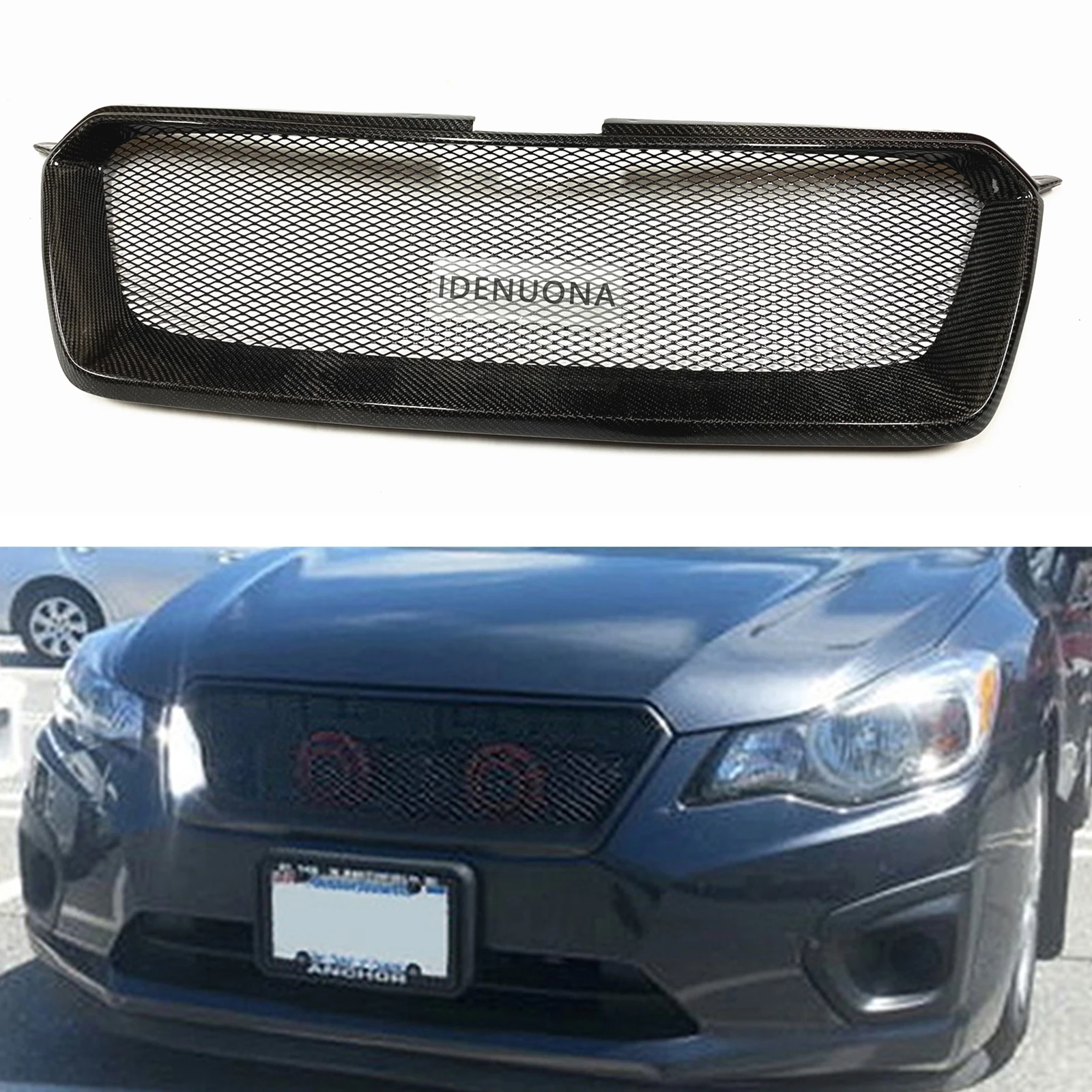 Front-Grille-Grill-For-Subaru-Impreza-2-0i-2012-7-2016-Real-Carbon ...