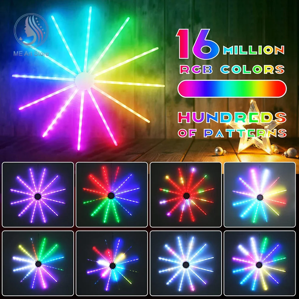 RGB-LED-Firework-Lights-Dream-Meteor-Lamp-DIY-Wall-Backlight-Smart ...