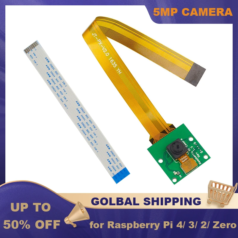 5MP Raspberry Pi Camera OV5647 720P 1080P Webcam With FFC Video Camera ...