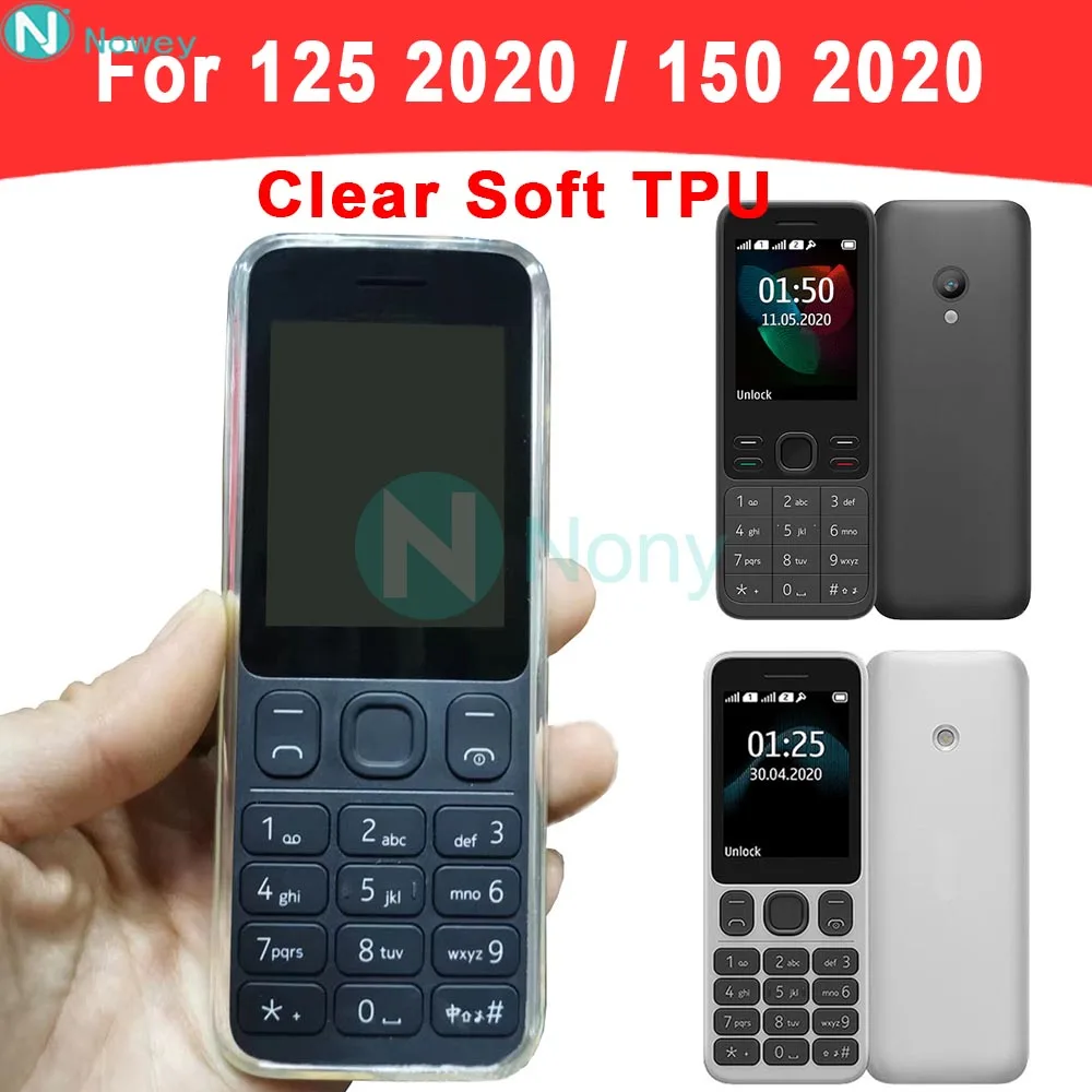 Nowey 150 2020 Case For Nokia 125 2020 Mobile Phone Clear Soft TPU Back ...