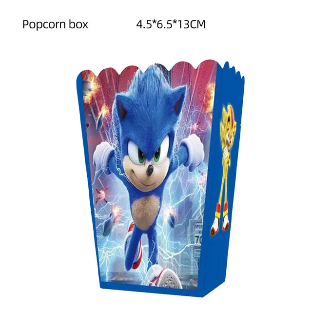 Sonic Candy Box Gift Popcorn Box Game Cartoon Figure Anime Party ...