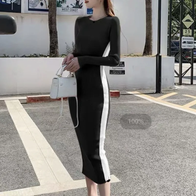 Pink-Dresses-for-Women-Bodycon-Knitted-Robe-Black-Sexy-Daring-Woman ...