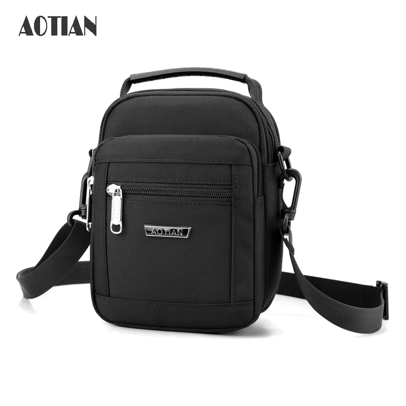 AOTIAN brand Men's Shoulder Bag Man mini Crossbody Bag Small Messenger ...