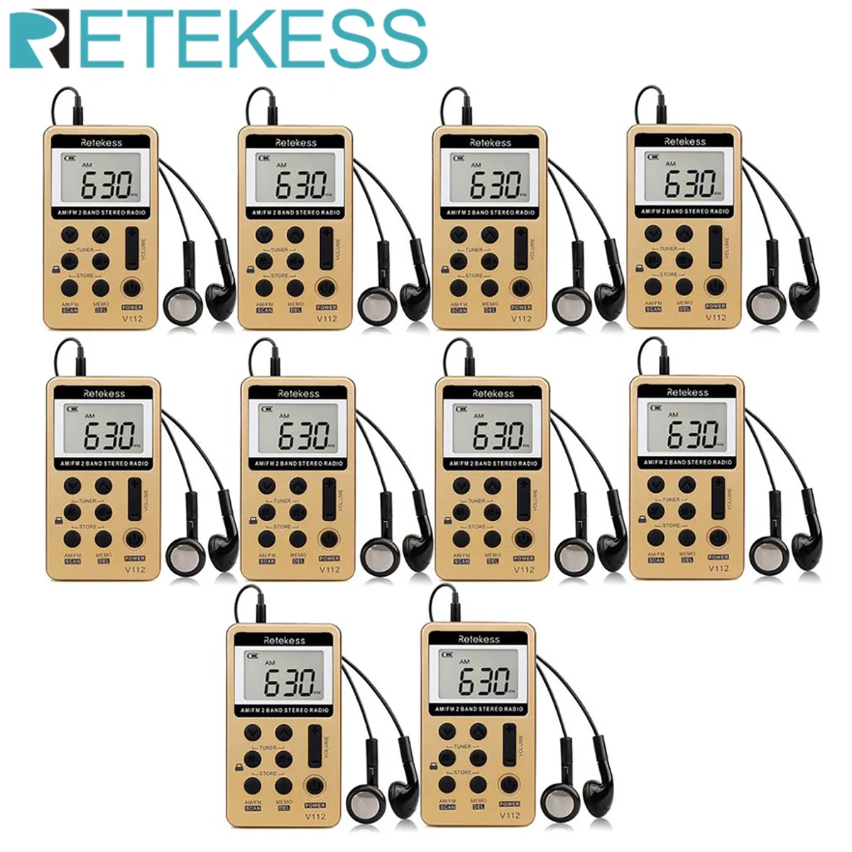 RETEKESS-Radio-de-2-bandas-V112-10-piezas-FM-AM-Mini-sintonizaci-n ...