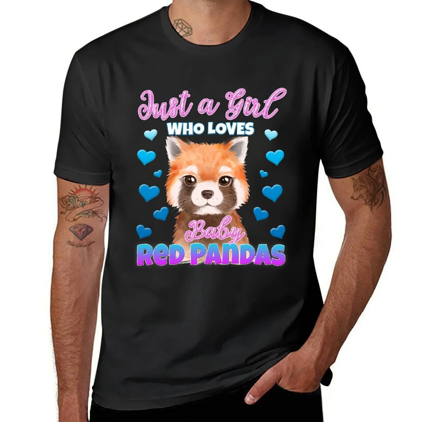 Just-a-Girl-Who-Loves-Baby-Red-Pandas-T-shirt-summer-clothes-hippie ...