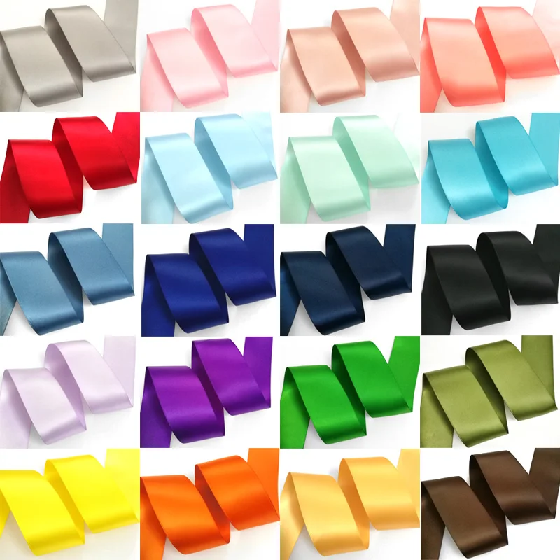 25-38-50mm-Double-Sided-Satin-Ribbon-High-Quality-100-Polyester-Double ...