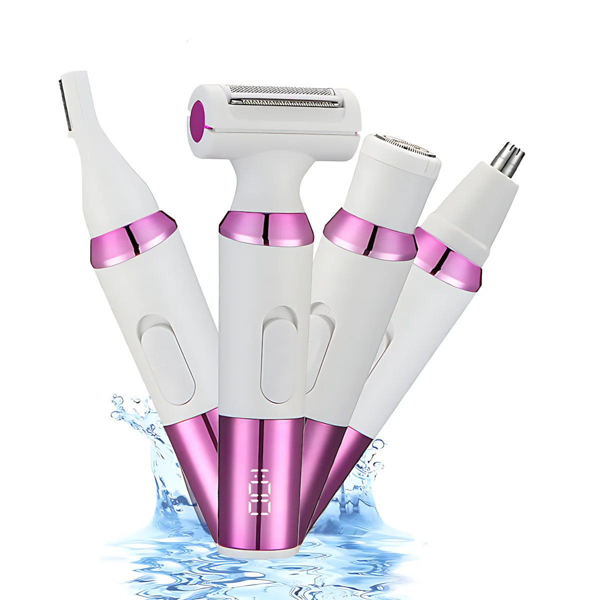 Women Epilator Grooming Kit Bikini Groin Hair Trimmer Armpit Nose Hair ...