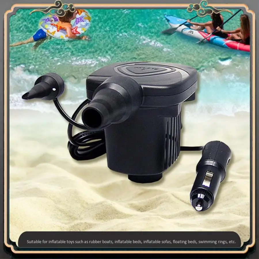 Premium 12V DC Electric Air Pump Inflator With 2 Nozzles For ...