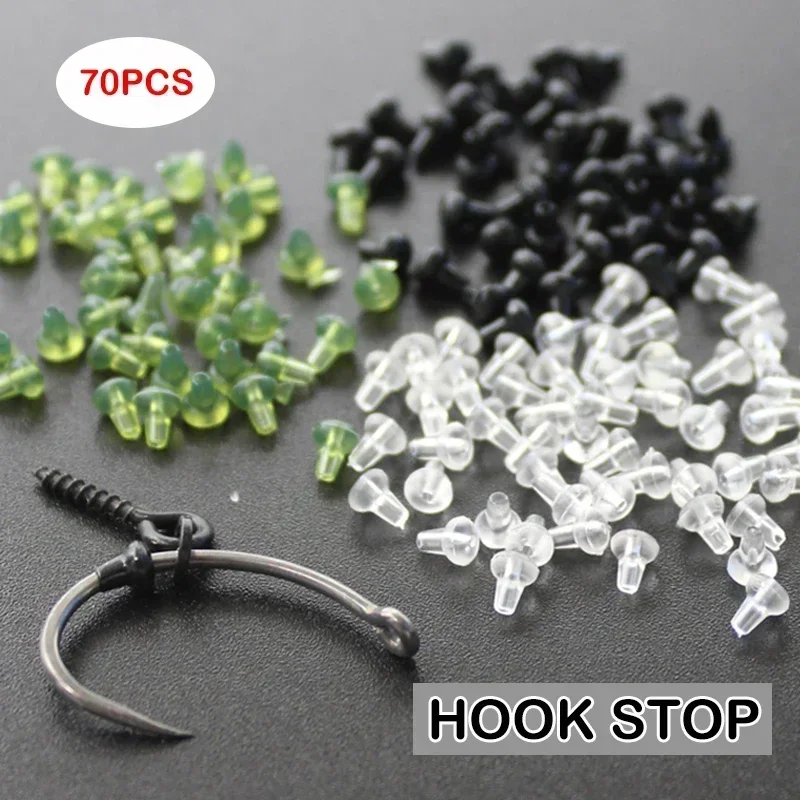 Carp-Fishing-Hook-Bait-Screw-Stopper-Rubber-Beads-Micro-Ring-Swivel ...