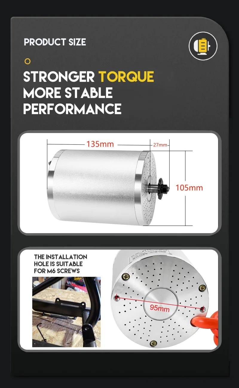 Kunray 48V‑2000W & 72V‑3000W Brushless Dirt Bike Motor Kit – Eco Razor ...