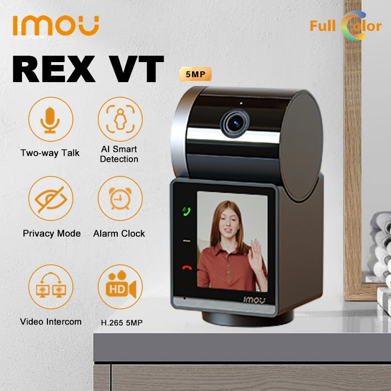 IMOU Rex VT One-touch Call Camera 360° 5MP 3K Indoor Two-way Video ...