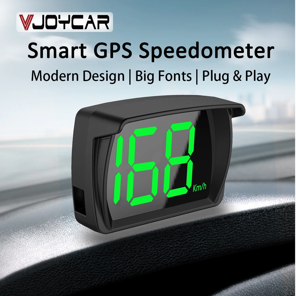 Vjoycar 2023 New GPS HUD Speed Display Digital Speedometer Plug and ...