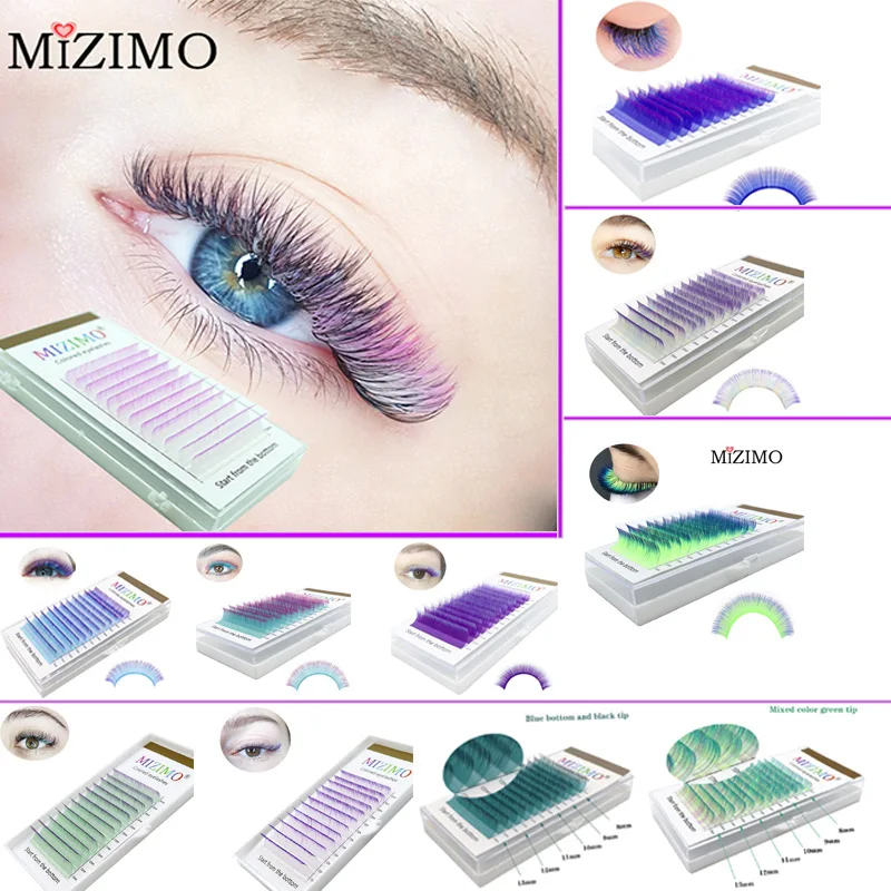 MIZIMO-Mixed-Color-changing-Single-Grafted-False-Eyelashes-8-13mm-Mixed ...