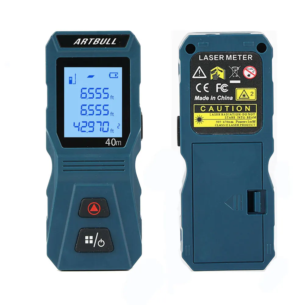 ARTBULL 40m 60m with Side button in ft m units laser Distance meter ...