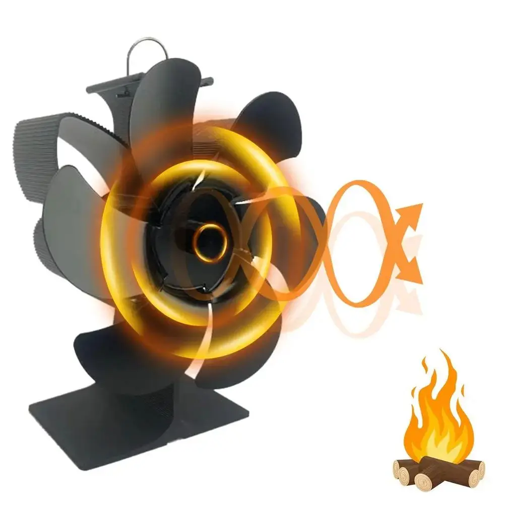 5-4-Blade-Heat-Powered-Stove-Fan-for-Wood-Log-Burner-Fireplace-Quiet ...