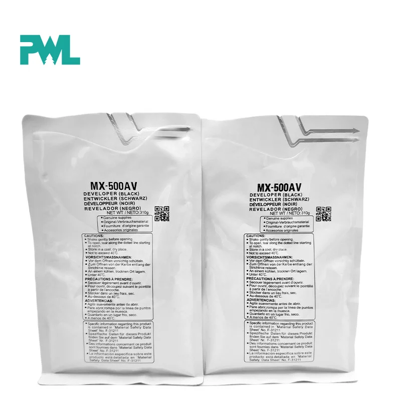2PCS 310G Black Developer Powder MX-500AV For Sharp MX M283 m363 m452 ...