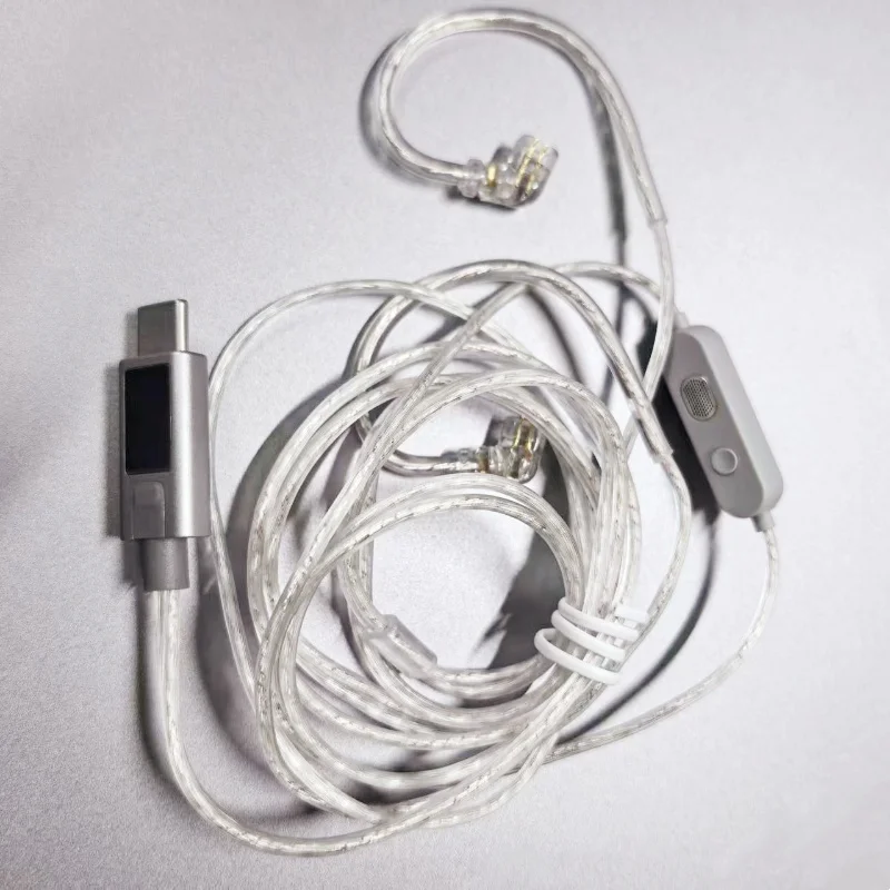 KZ M2 Cable USB C 3.5MM Cable OFC Silver-Plated Cable DAC Type C Dual ...