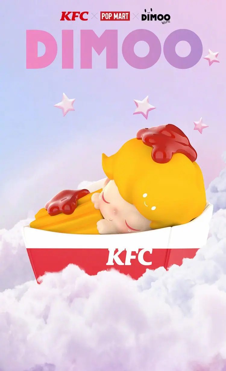 POP MART DIMOO KFC Joint Series Blind Box, modelo de juguetes, caja ...