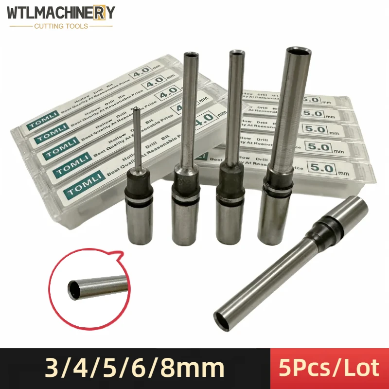 5Pcs-Hollow-Paper-Drill-Bits-Taper-Shank-For-Punching-Machine-3-8mm ...